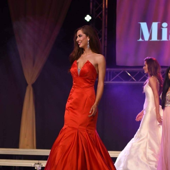 Rachel Allan | Dresses | Rachel Allan Red Gown | Poshmark